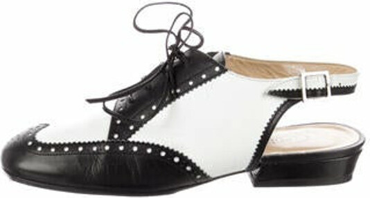 Chanel Vintage Interlocking CC Logo Slingback Flats - ShopStyle