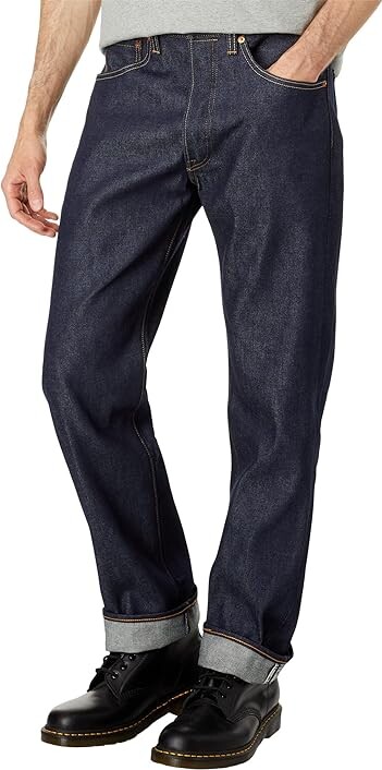 Levi's(r) Premium 501 Original (Rainforest Rigid Selvedge) Men's Jeans ...