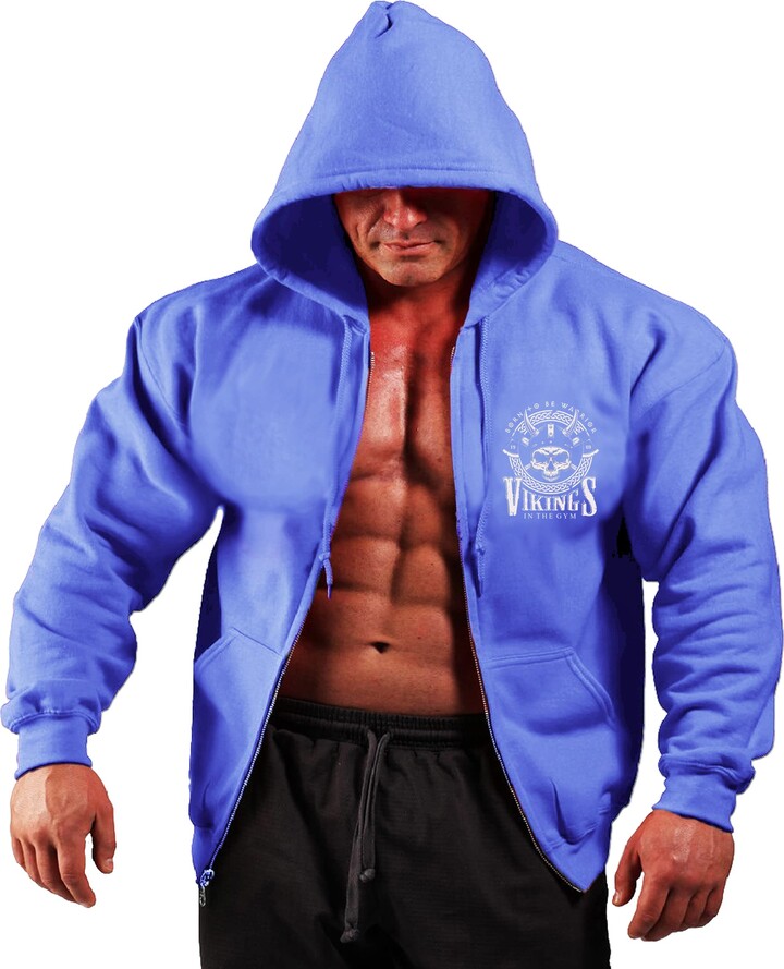 bebak Mens Gym Hoodie | Viking Zipper Pullover Hoody Clothing for Men ...