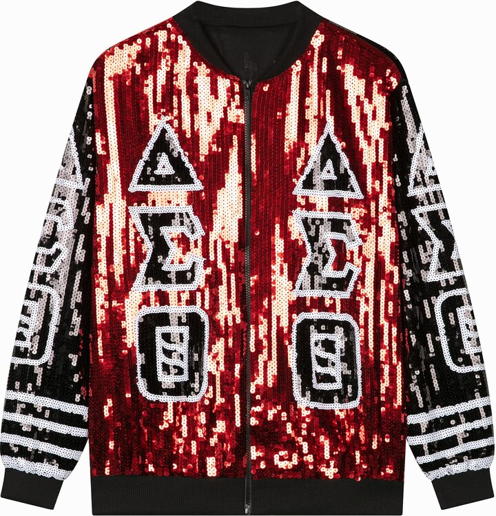 SHUIKU RZCOME DST 1913 Sorority Sepuin Jacket for Womens Delta ...