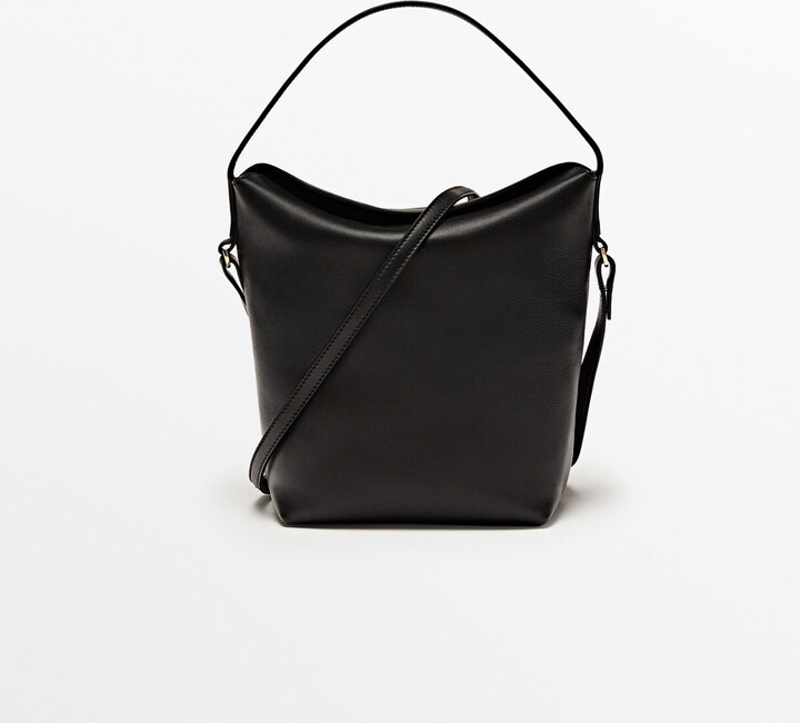 Massimo Dutti Nappa Leather Crossbody Box Bag - ShopStyle