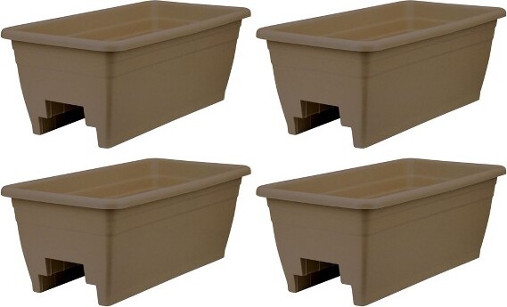 The HC Companies 24 Inch Wide Heavy Duty Plastic Deck Rail Mounted ...