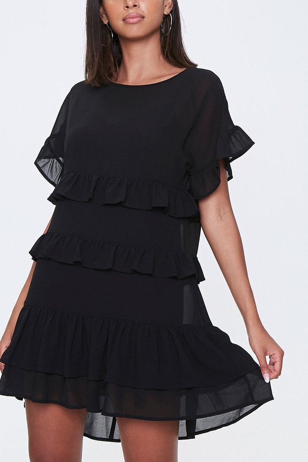 Forever 21 Tiered Ruffle Mini Dress - ShopStyle