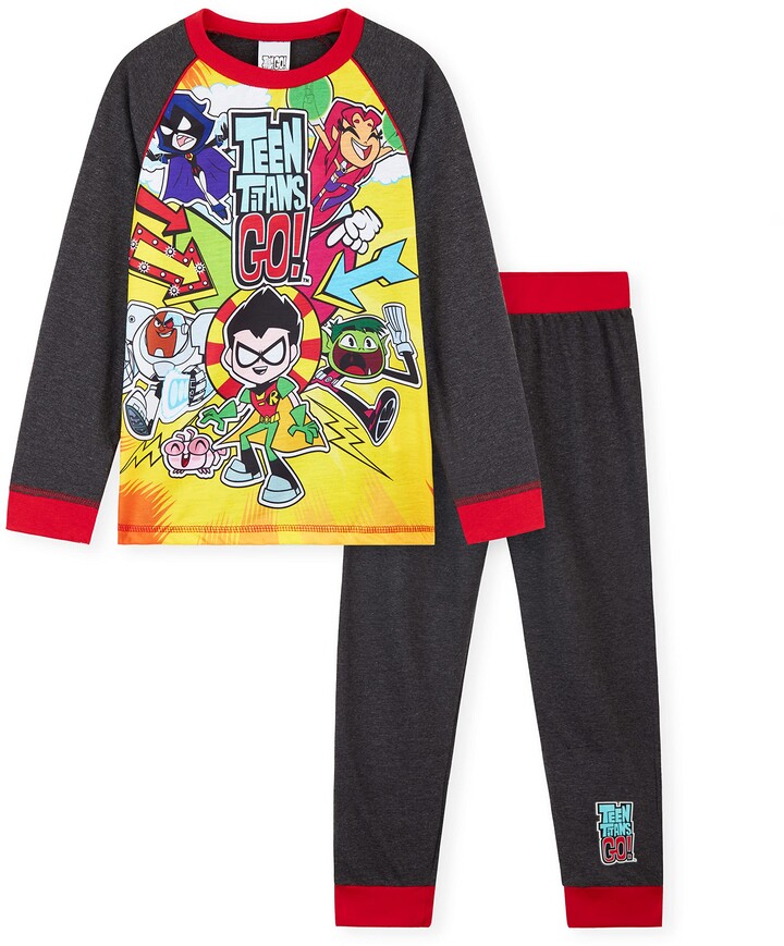 Teen Titans Go! Boys Pyjamas with Beast Boy Cyborg Starfire Robin Raven ...