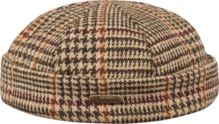 Sterkowski Docker Leon Beanie Harris Tweed 63 cm Beige Check ...