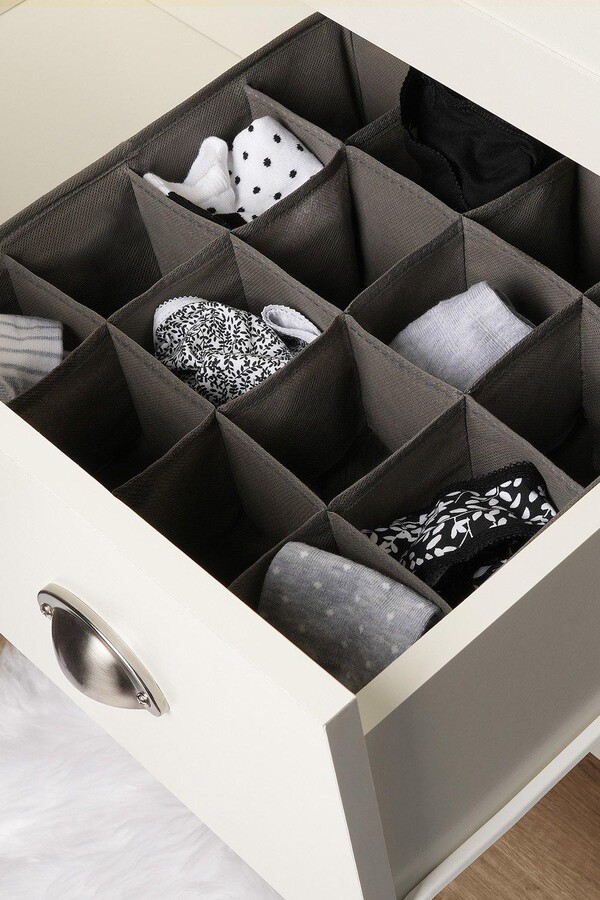 OHS 16 Pocket Underwear Storage Divider Wardrobe Sock Organiser Shelf ...