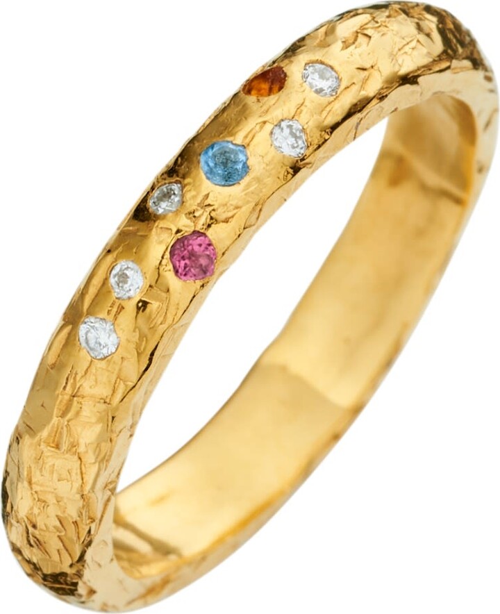 Posh Totty Designs Women's Diamond & Semi Precious Stone Confetti Ring ...