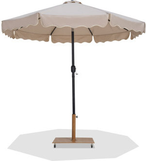 Arlmont & Co. Chavonte Fabric With Piping / Aluminum Patio Umbrella ...