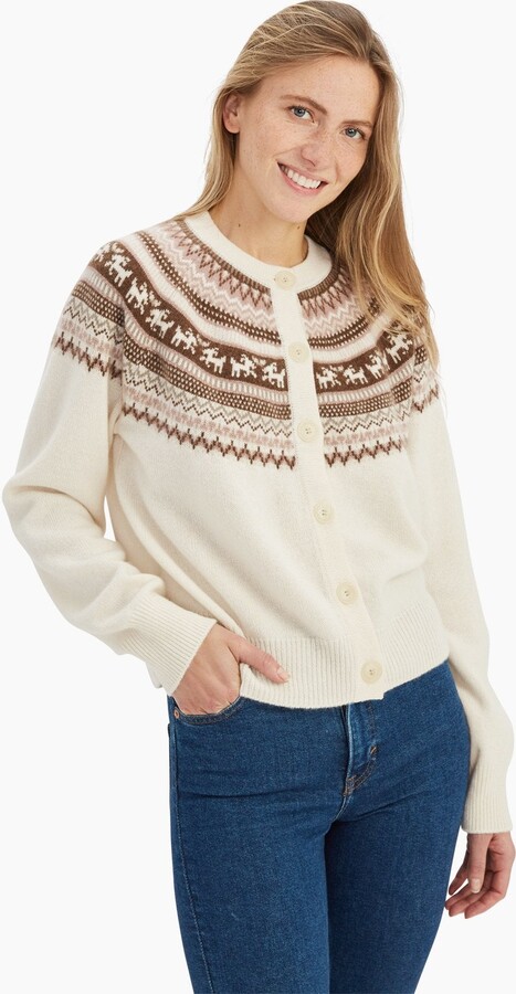 Naadam Cashmere Goat Fair Isle Cardigan - ShopStyle