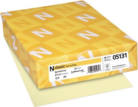 Neenah Paper CLASSIC Laid Stationery Writing Paper, 24 lb Bond Weight ...