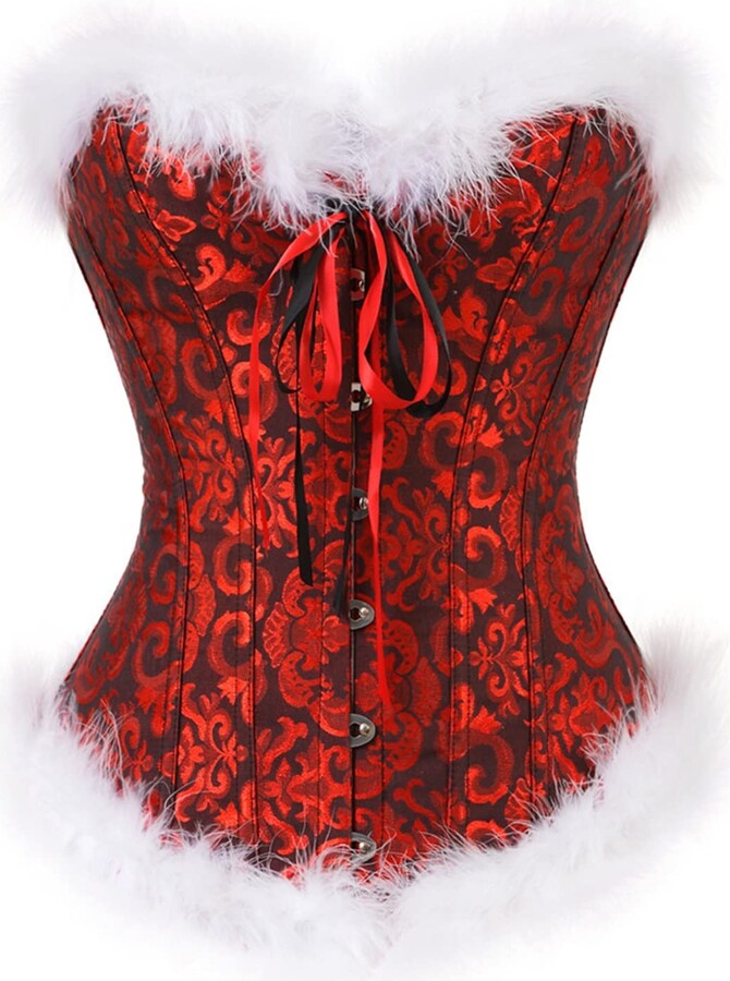 Femereina Christmas Lingerie Corset Top Christmas Outfits For Women