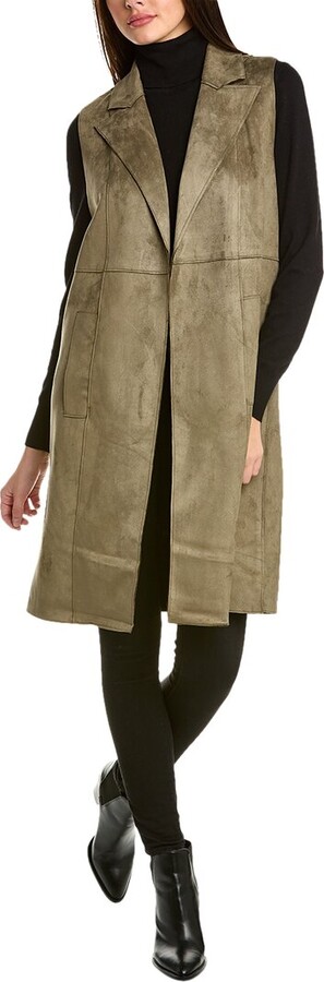 Joan Vass Notch Collar Vest - ShopStyle