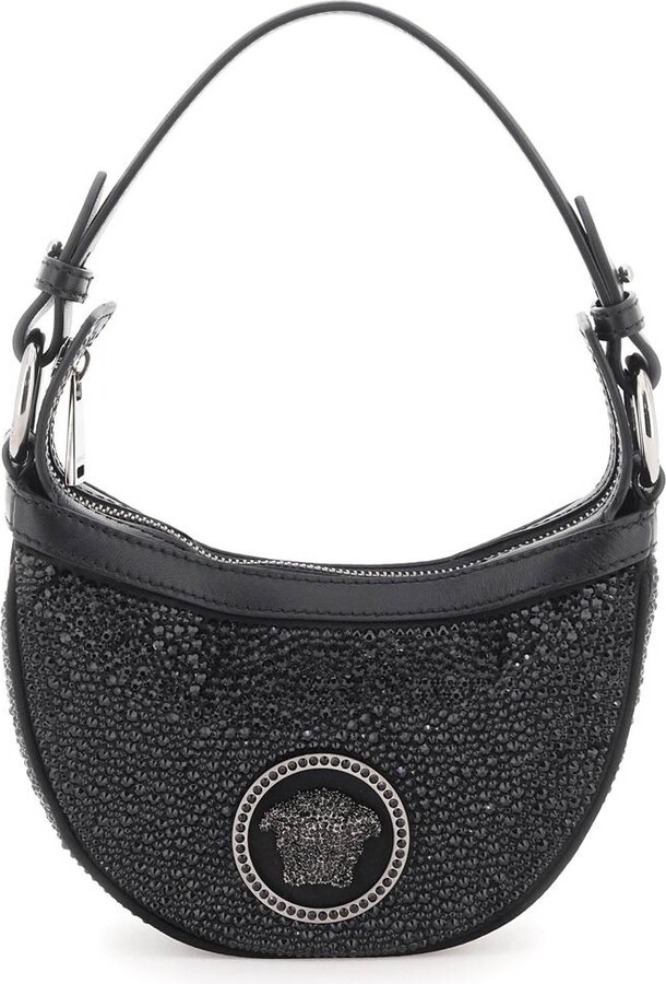 Versace 'repeat' crystal mini hobo bag - ShopStyle
