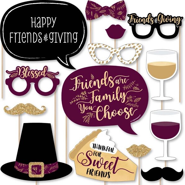 Big Dot of Happiness Elegant Thankful for Friends - Friendsgiving ...