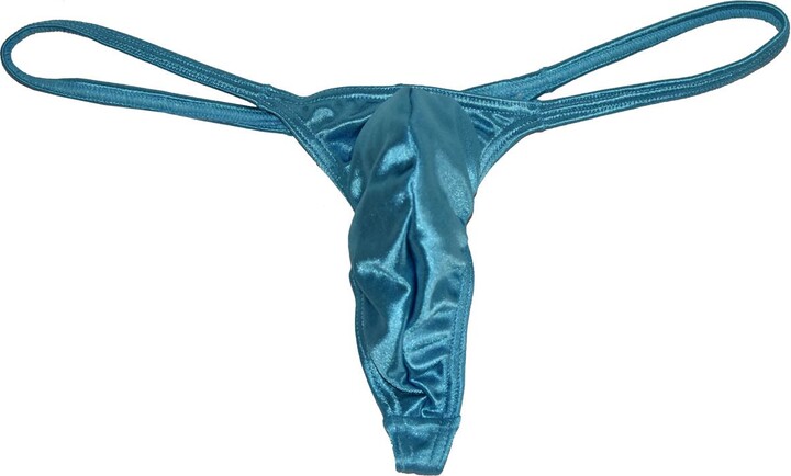 Lemja Men's Satin Thong Incorporate Pouch T-Back Guys Sexy Underwear ...