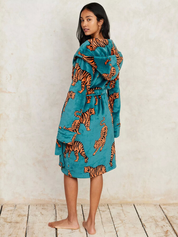 Chelsea Peers Tiger Print Dressing Gown - ShopStyle Robes