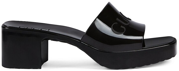 Gucci Embossed Logo Mules - ShopStyle Slide Sandals