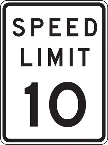 Accuform Signs 24" x 18" Prismatic Aluminum Speed Limit Sign "SPEED ...