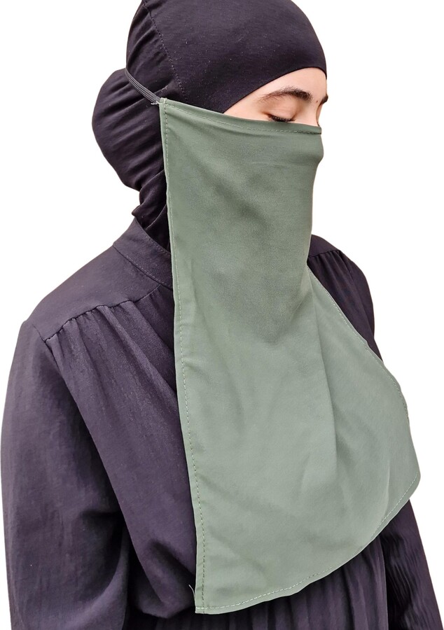 Yaqeen Niqab Face Veil Jilbab Abaya Khimar Headscarf One Piece Islamic ...