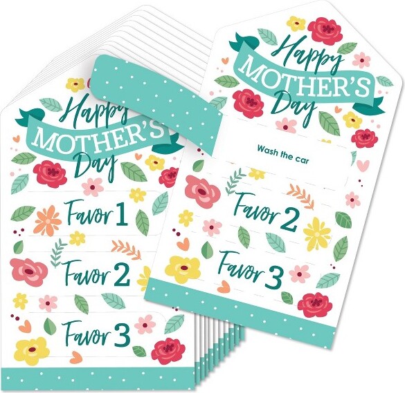 Big Dot of Happiness Colorful Floral Happy Mother's Day - We Love Mom ...