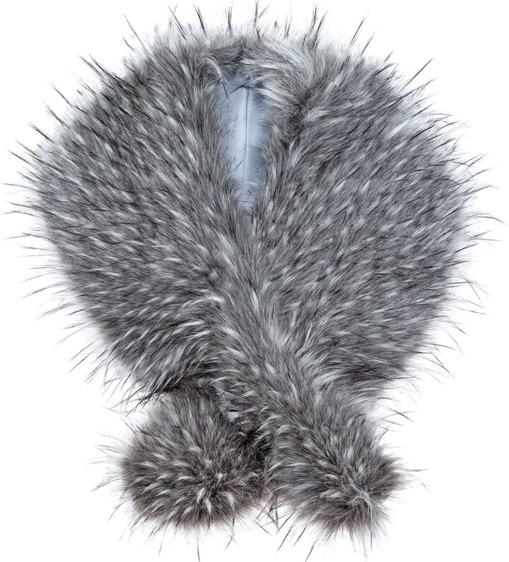 Futrzane Long Faux Fur Shawl Wrap for Woman - Classy Stole (Husky ...