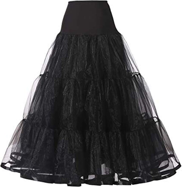 Verve Jelly Women's ankle length petticoats long wedding petticoat briefs crinoline underskirt ...