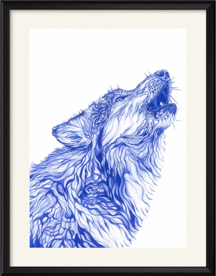 Claudine O'sullivan Illustration & Design Wolf Art Print - ShopStyle