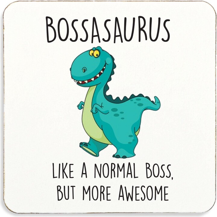 60 SECOND MAKEOVER Boss Coaster Bossasaurus Cork Back Fathers Day ...