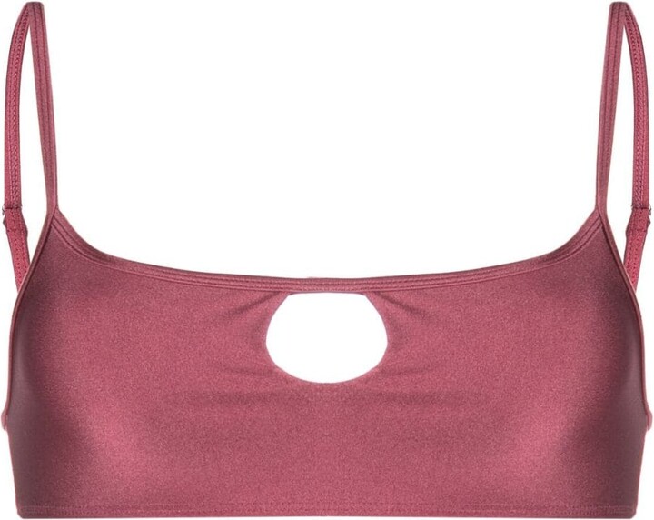 Frankie's Bikinis Cut Out-Detail Bikini Top - ShopStyle Two Piece Swimsuits