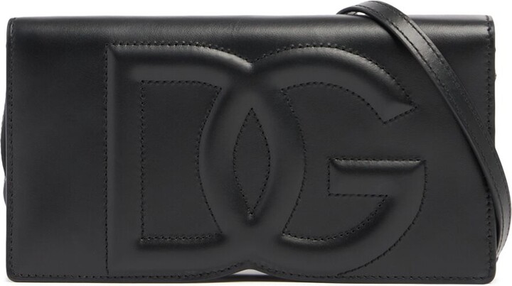 Dolce & Gabbana Mini logo leather shoulder bag - ShopStyle