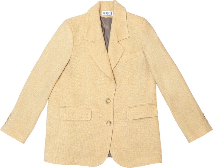 Maison La Jaquette - Oversized Wool Mathilde Jacket Light Yellow ...