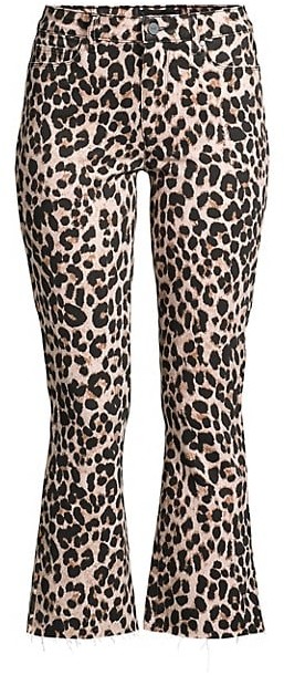 Paige Colette High-Rise Leopard Kick Flare Jeans - ShopStyle