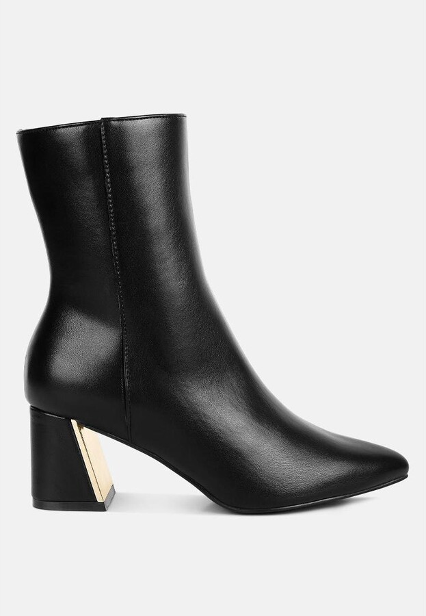 London Rag Kiara metallic accent heel high ankle boots - ShopStyle