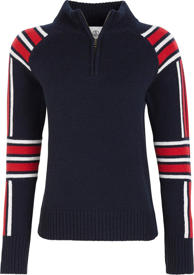 Alps & Meters Slalom Half-Zip Wool-Cashmere Sweater - ShopStyle