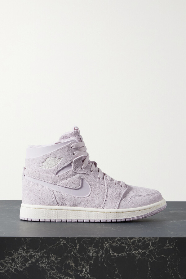 Nike Air Jordan 1 Zoom Comfort Shell-trimmed Suede High-top Sneakers ...