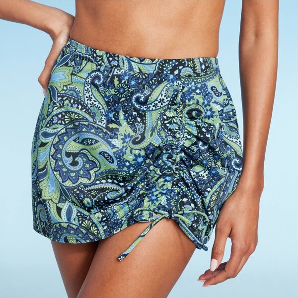 Women's High Waist Medium Coverage Side Cinch Skirtini - Shade & Shore ...