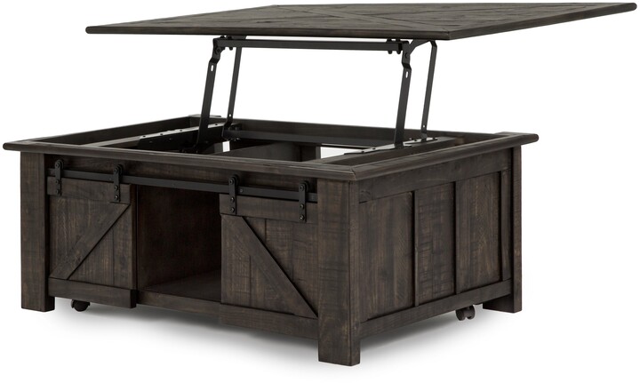 Magnussen Home Furnishings Garrett Rustic Weathered Charcoal Lift-top ...