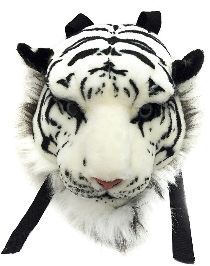 Baiou Plush 3D Animal Head Backpack Bag Backpack tiger/Lion/leopard ...