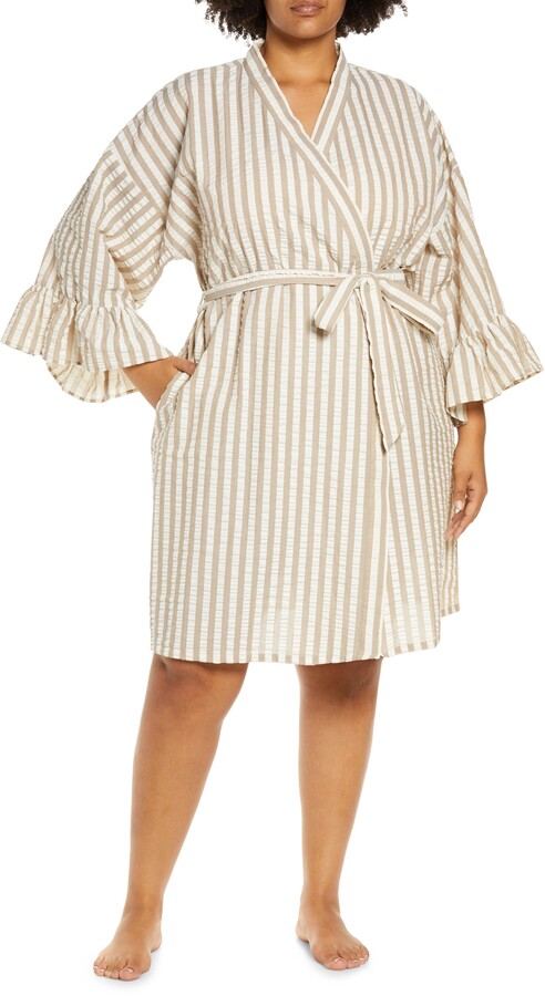 Open Edit Seersucker Robe - ShopStyle Plus Size Intimates