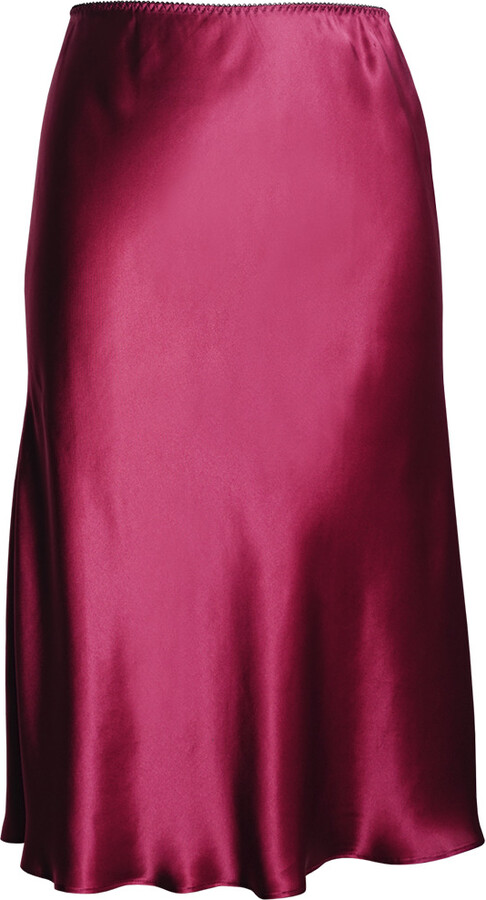 NK IMODE - Mischa Fluted Half Slip in Raspberry Wine - ShopStyle Skirts