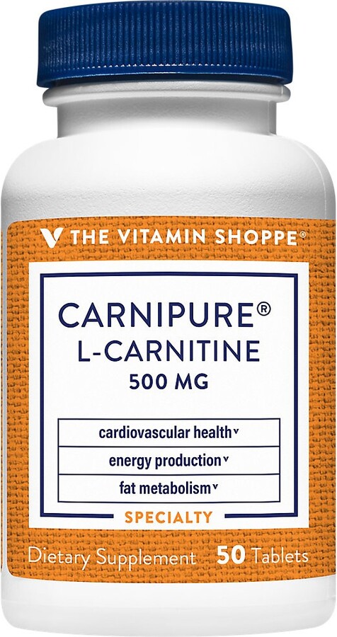 The Vitamin Shoppe Carnipure™ L-Carnitine 500mg (50 Tablets ...