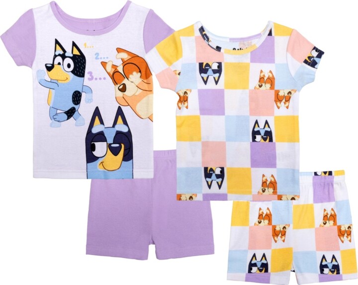 Bluey Toddler Girls Short Sets Pajamas, 4-Piece - ShopStyle