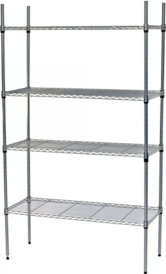 Oypla 4 Tier Heavy Duty Wire Rack Shelving Unit with Wheels - ShopStyle ...