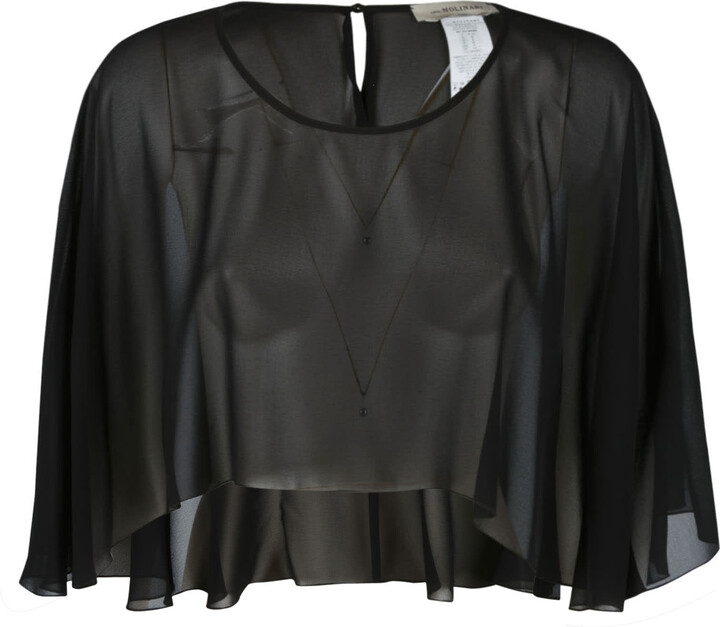 Anna Molinari Cropped See-through Top - ShopStyle