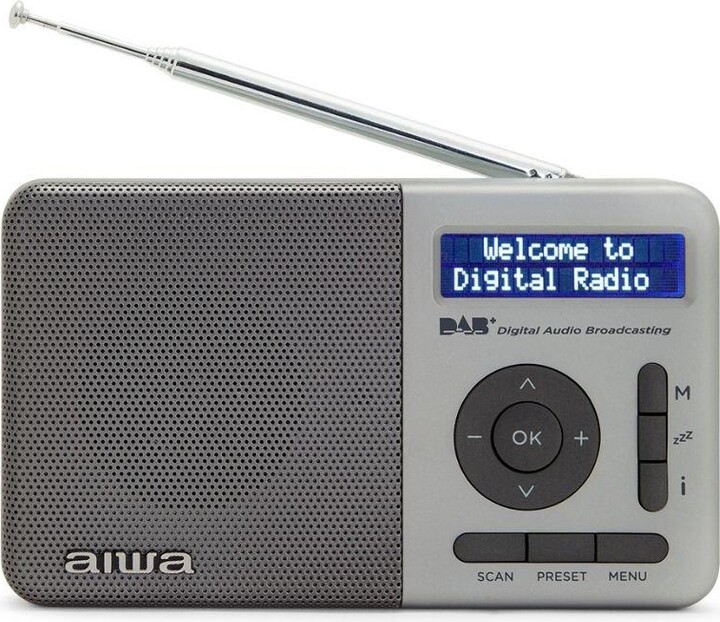 Aiwa RD-40DAB Digital Portable Radio Dab+/FM-RDS Radio with Dual Alarm ...