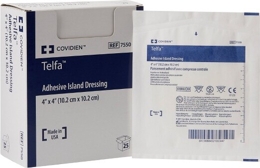 Covidien Telfa Adhesive Island Dressing, Sterile, 4 in x 4 in, 25 Count, 1 Pack - ShopStyle Pet ...