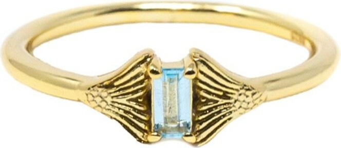 NASI SILVER - Fin Ring- Blue Topaz, Gold - ShopStyle
