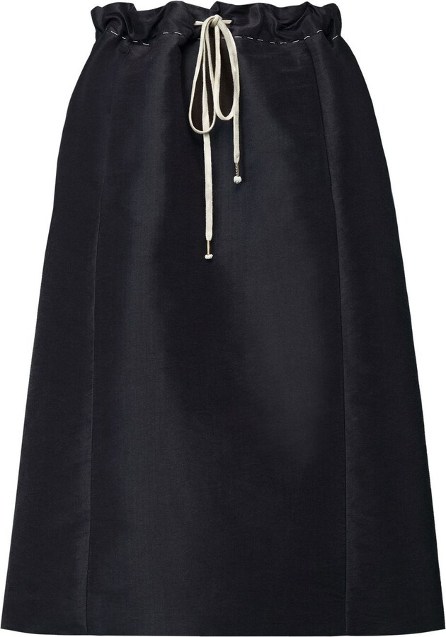 Maison Margiela Drawstring Midi Skirt - ShopStyle