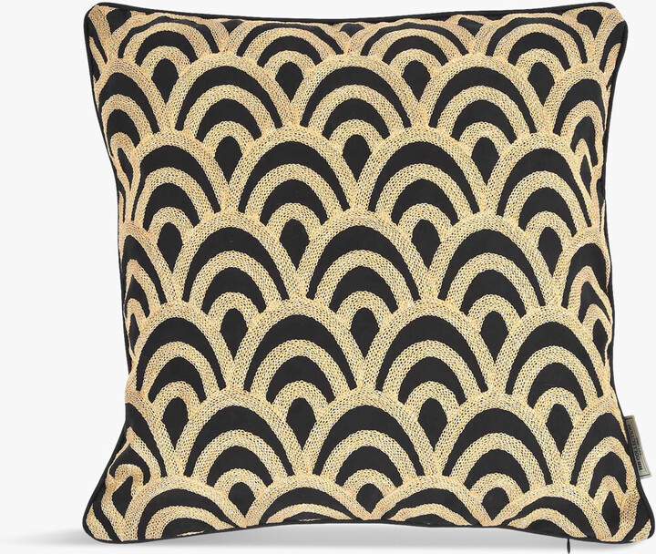 Libra Interiors Deco Scalloped Cushion with Feather Inner - ShopStyle