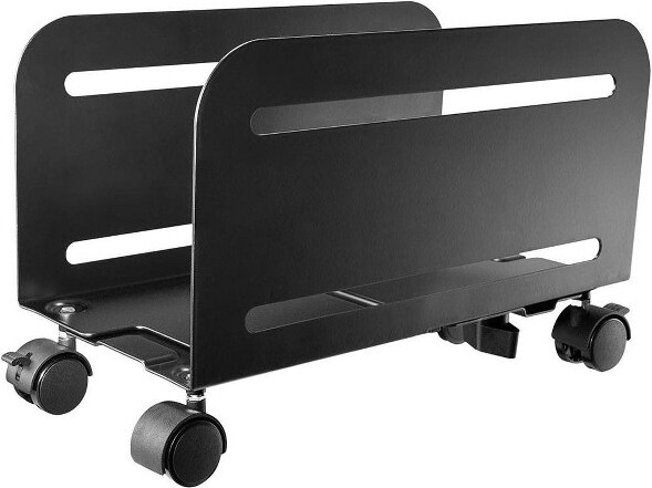 Monoprice Steel Computer Case CPU Tower Mobile Stand - Black Powder ...